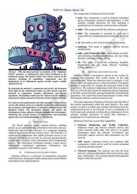 Malware Analysis Report Infamous Chisel En Pdf