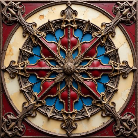 Free Medieval Radial Medallion Image Medieval Gothic Tracery