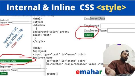 How To Create Internal Css Datatas
