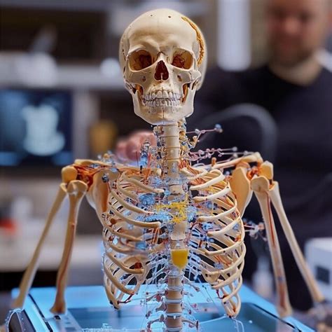 A Hightech 3d Model Of The Human Skeletal System With Interactive