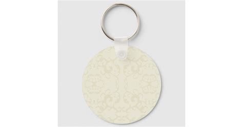 Subtle Classic Vintage Pattern Print Customise Keychain Zazzle