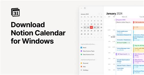notion calendar pour windows