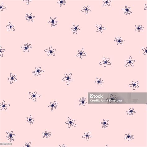 손으로 그린 작은 꽃과 간단한 원활한 패턴 낙서 스케치 낙서 귀여운 벡터 일러스트 0명에 대한 스톡 벡터 아트 및 기타 이미지 0명 귀여운 그래픽 프린트 Istock