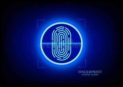 Graphics Design Fingerprint Concept Security Access Control Vector Illustration Stock Vector