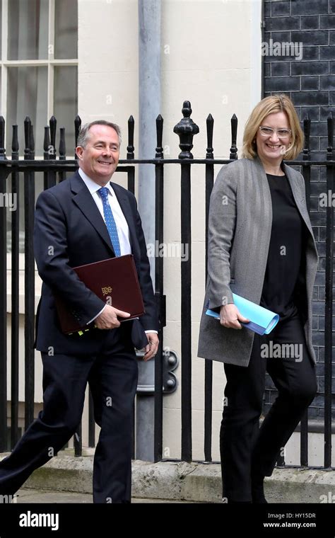 Liam Fox President Of The Board Of Trade And Amber Rudd Secretary Of State For The Home