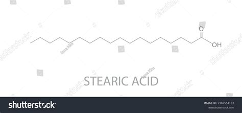 Fórmula Química 3d Del ácido Esteárico Vector De Stock Libre De