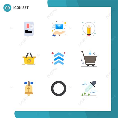 Pictogram Set Of 9 Simple Flat Colors Of Direction Elements Usa Simple Png And Vector With