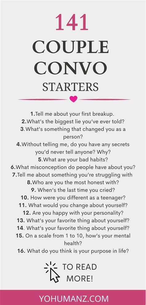 141 Essential Couple Conversation Starters For Strong Bonding