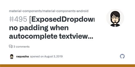 ExposedDropdownMenu No Padding When Autocomplete Textview Is Not Editable Issue