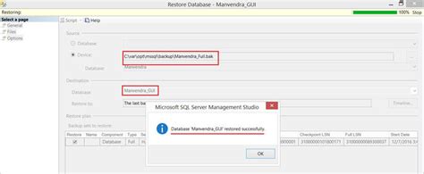 Restore Sql Server Database On Linux From Backup On Windows