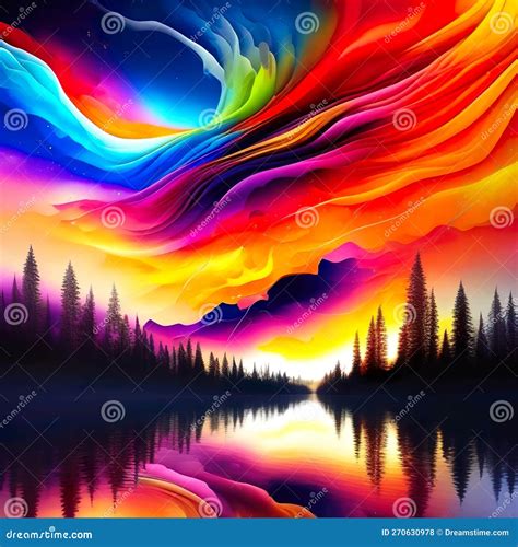 Abstract Tree Color Stock Illustration Illustration Of Light 270630978