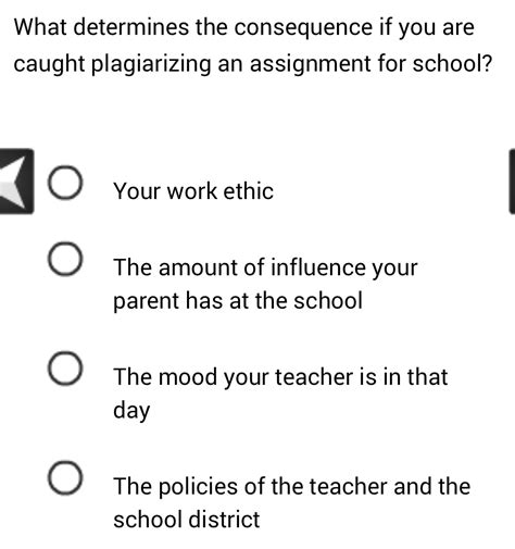 Solved What Determines The Consequence If You Are Caught Plagiarizing
