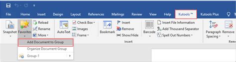 Quickly Manage And Open Multiple Documents With A Group In Word