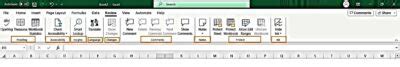 Review Ribbon Tab Excel Hippo