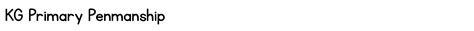 Kg Primary Penmanship Font Webfont And Desktop Myfonts