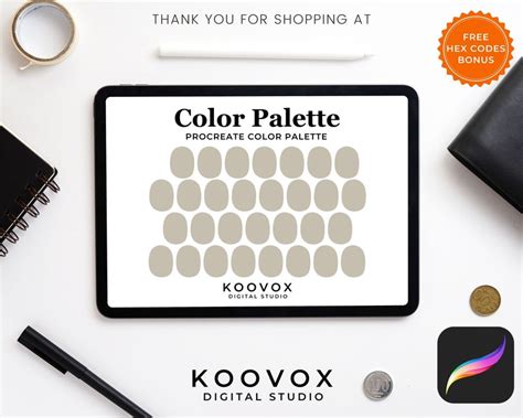 Skin Color Palette Procreate Skin Tones Procreate Color Swatches Portrait Hex Codes Digital