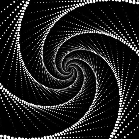 Premium Vector Black And White Dotted Spiral Vortex Background Vector Art