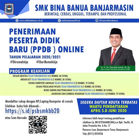 Pendaftaran Siswa Baru Tahun Pelajaran 2020 2021