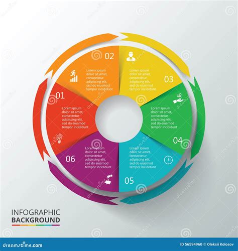 Vector Circle Infographic Stock Vector Illustration Of Progress