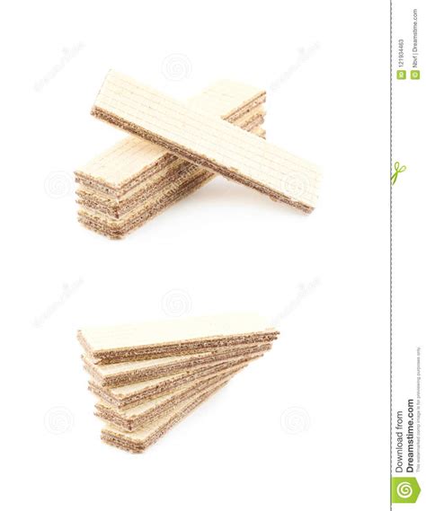 Chocolate Wafer Composition Isolated Stock Image Image Of Diet Crisp