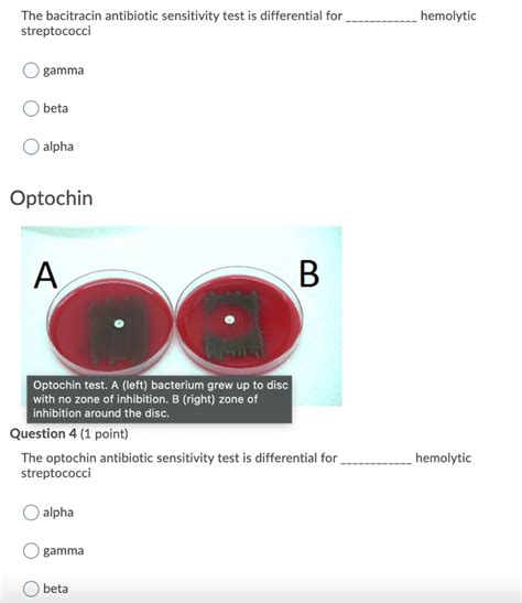 Solved Hemolytic The Bacitracin Antibiotic Sensitivity Test