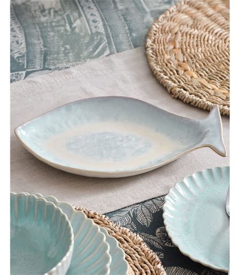 Blue Large Ceramic Fish Platter Woolovers Uk
