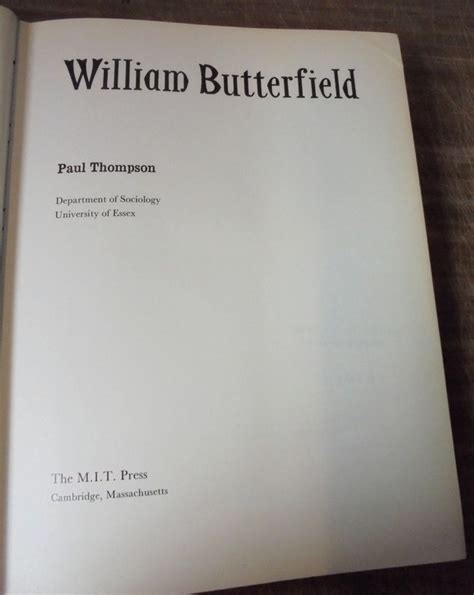 William Butterfield Victorian Architect By Thompson Paul Hardcover