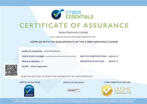 Sorion Achieves Cyber Essentials Certification Sorion