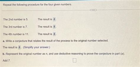 Solved Repeat The Following Procedure For The Four Given