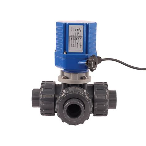 On Off Modulating Control Way Electric Ball Valve DN DN PVC UPVC Way Ball Valve With