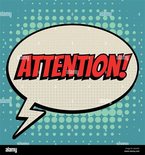 Attention comic book bubble text retro style Stock Vector Image & Art ...