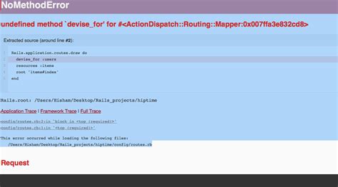 Ruby On Rails Nomethoderror For Devise Gem Undefined Method `devise