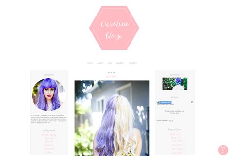 Blogger Template Caroline Eloise On Storenvy