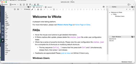 vnote is a free libre notebook and knowledge base manager for engineers