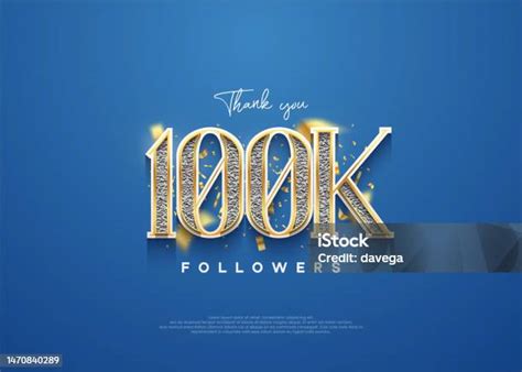 100k 감사합니다 추종자 소셜 미디어 게시물 배너 포스터를위한 우아한 디자인 성취 축하 디자인을 위한 프리미엄 벡터 배경 3차원 형태에 대한 스톡 벡터 아트 및 기타