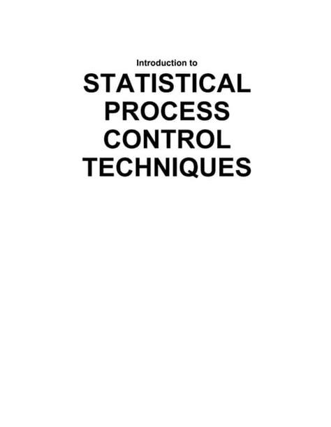 Statistical Process Control Pptx