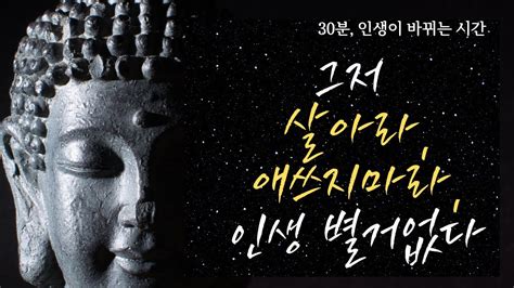 석가모니 명언 듣기만 해도 불안이 사라지는 인생조언 틀어만 놓아도 인생이 바뀌는 삶의지혜 잠 잘때 듣기좋은 부처님
