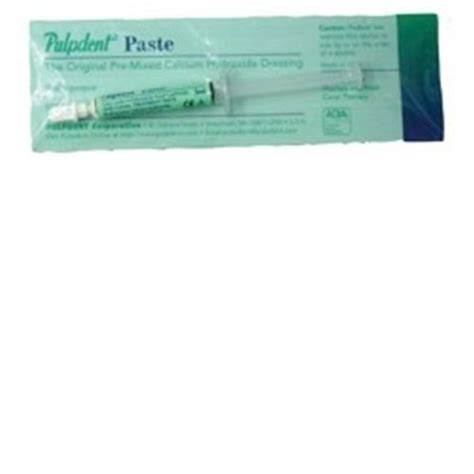 Pulpdent Paste Premixed Calcium Hydroxide Dressing 3ml Syringe