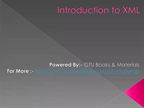 Introduction To Xml Pptx