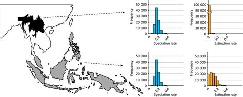 Posterior Estimates Of Speciation And Extinction Rates In Blue And
