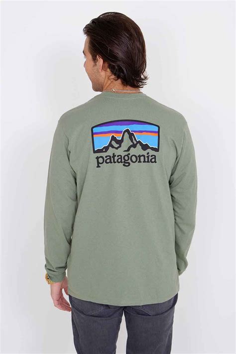 Patagonia Mens Long Sleeve Fitz Roy Horizons Responsibili T Shirt In