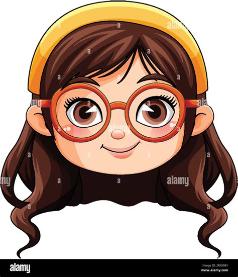 Cute Nerdy Girl Cartoon Character Illustration Stock Vector Image And Art Alamy