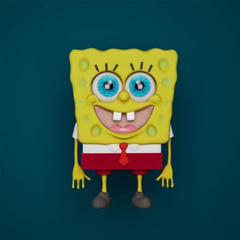 🐉 Spongbob Squarepants・ Obj File For 3d Printing・cults