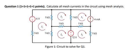 Solved Question Points Calculate All Mesh Chegg