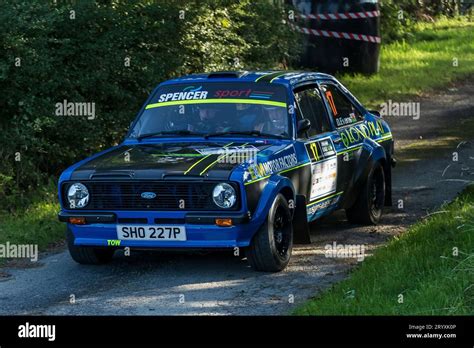 Ceredigion Wales 02 September 2023 Rali Ceredigion Ieuan Evans And Co Driver Dafydd Evans In