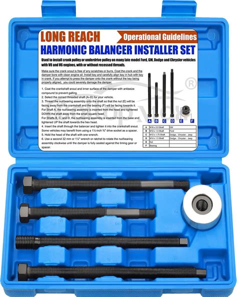 Harmonic Balancer Installer Tool Set Long Reach Crankshaft
