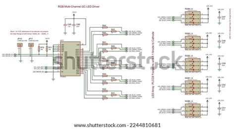 Rgb Multichannel I2c Led Driver Schematic Stock Illustration 2244810681 Shutterstock
