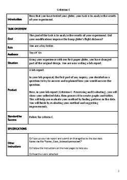 IB MYP Science Criterion C Lab Report By IB MYP Science TpT