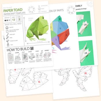 Paper Toad Frog 3d Papercraft Pdf Template Hobbymo