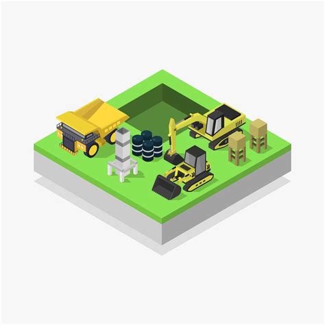 Illustrated Isometric Coal Mining 42339509 Vector Art At Vecteezy